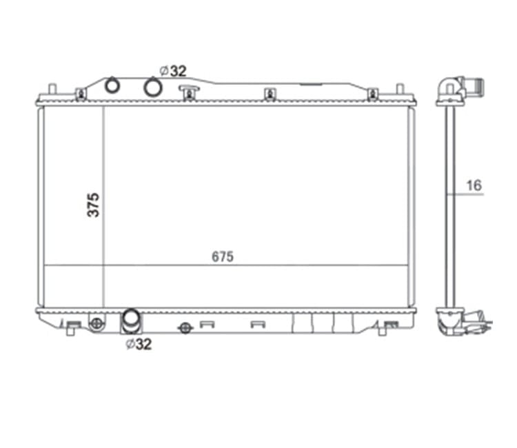 Radiador Honda New Civic Ano 2006 a 2011 BC422136-5830RC - Edu Radiadores
