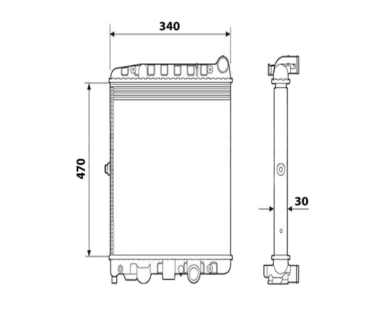 Radiador Volkswagen Gol Bola Parati Saveiro Motor Mi 12508 - Edu Radiadores