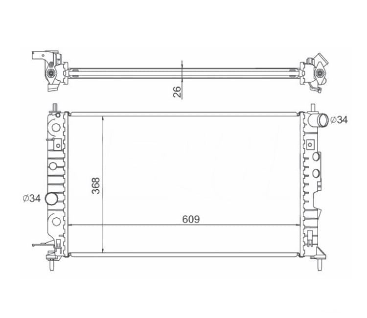 Radiador Chevrolet Vectra Com Ar Ano 1997 a 2005 40-17107.126 - Edu ...