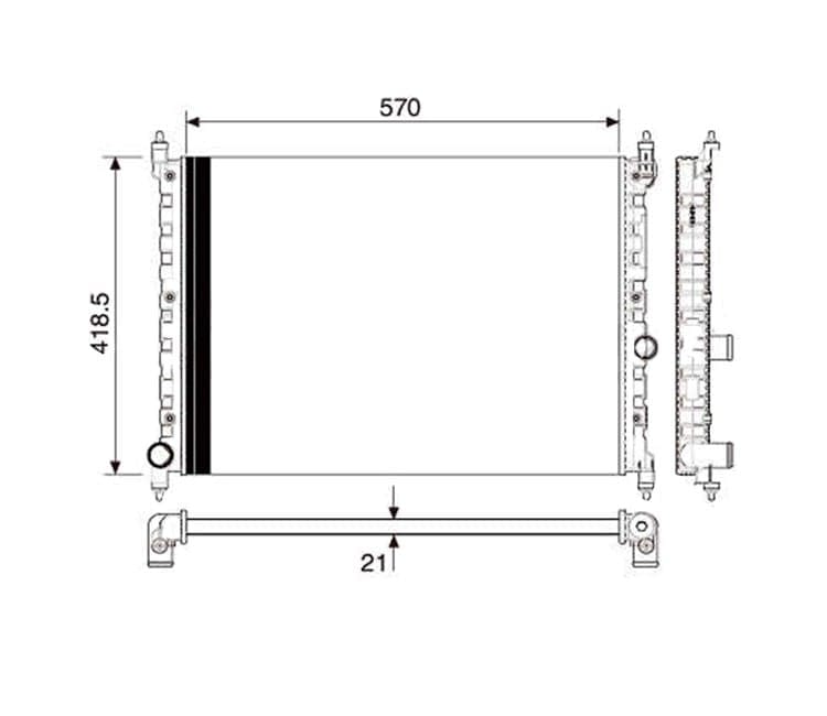 Radiador Volkswagen Kombi Total Flex Ano 2005 a 2011 19205 - Edu Radiadores