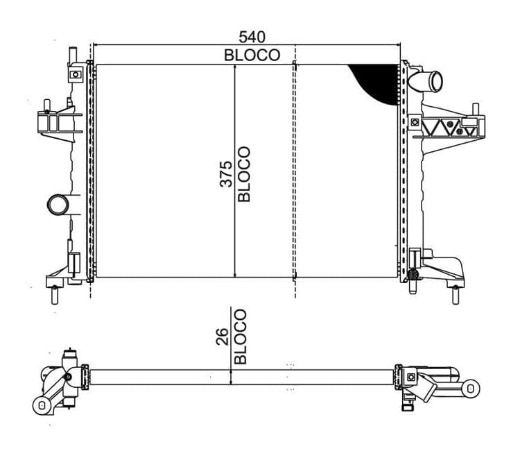 Radiador Chevrolet Corsa Montana Ano 2003 a 2009 CR 2143 000S - Edu ...