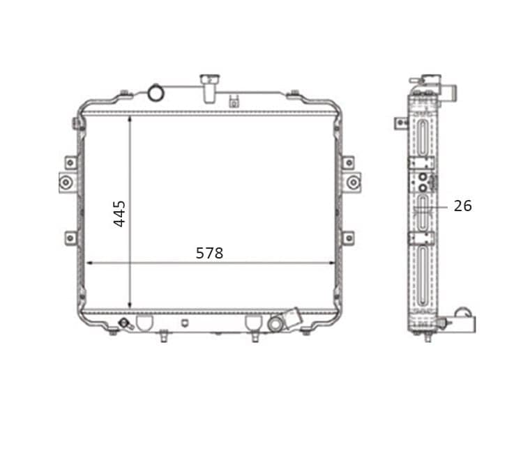 Radiador Hyundai HR Ano 2005 a 2012 242334 - Edu Radiadores